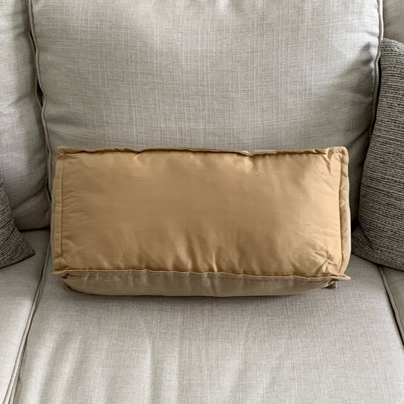 Accents | 2 Tone Gold Rectangular Lumbar Pillow | Poshmark